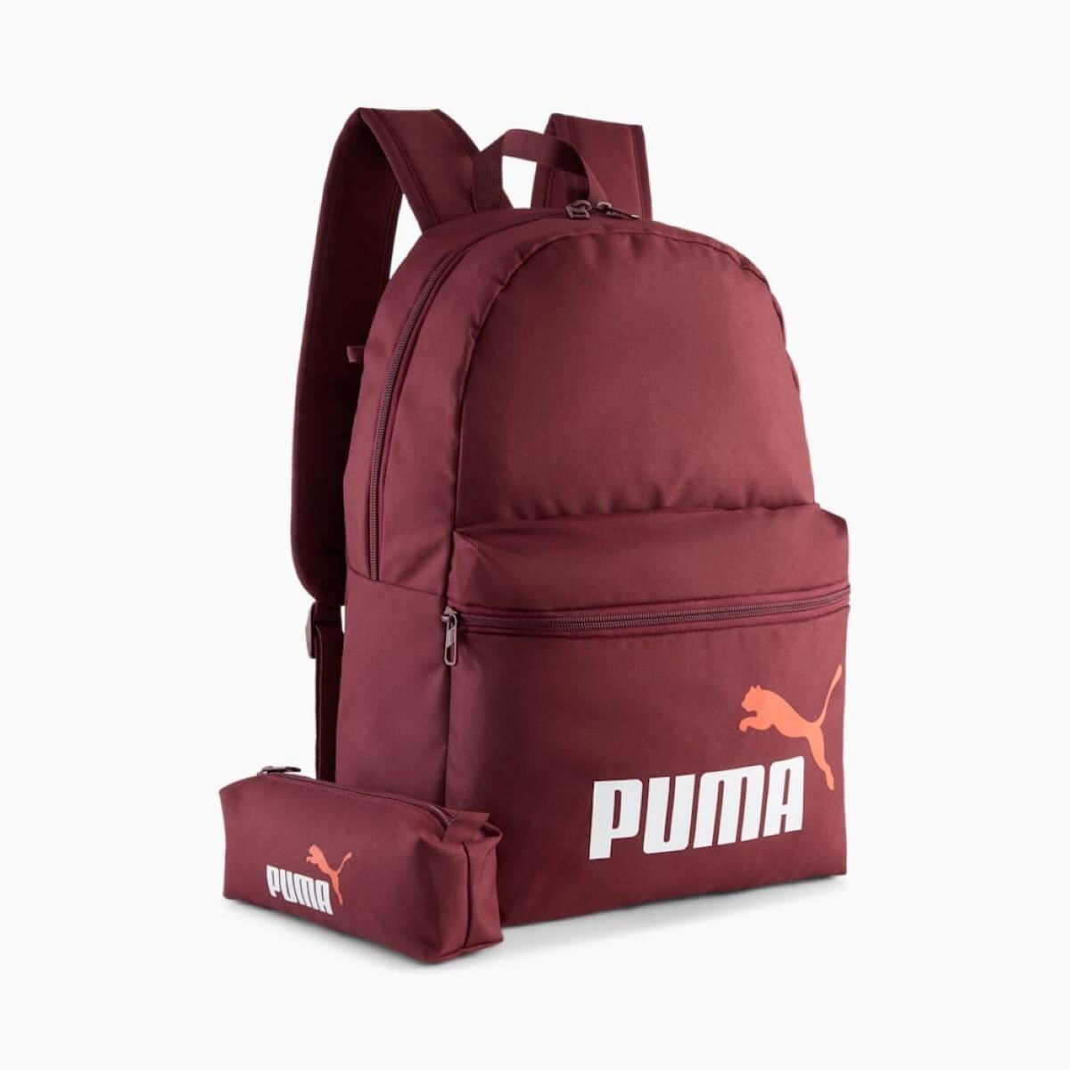 Mochila Puma Phase Backpack Set Unissex Vinho | Oscar