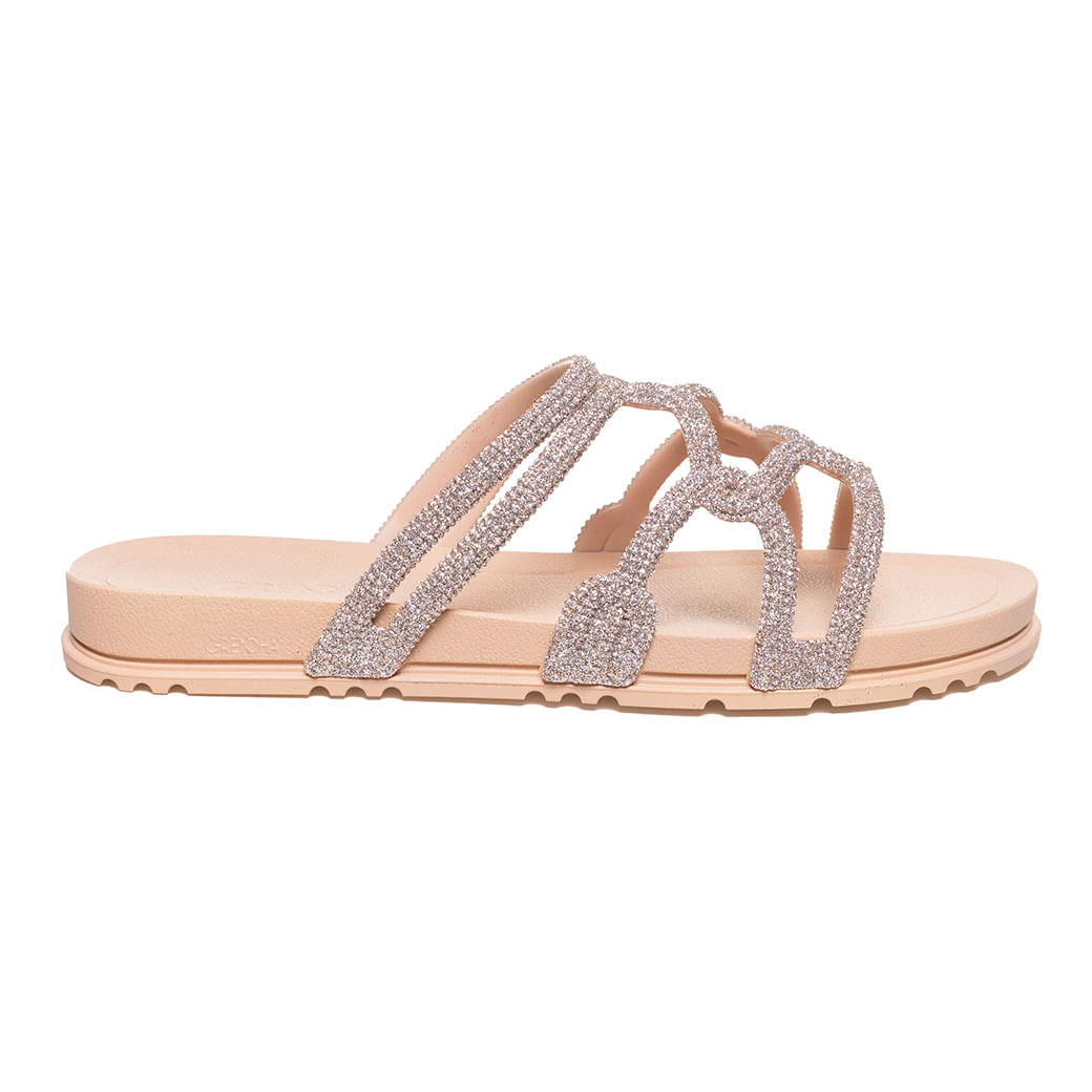Chinelo Feminino Prata Grendha Slide | Gaston