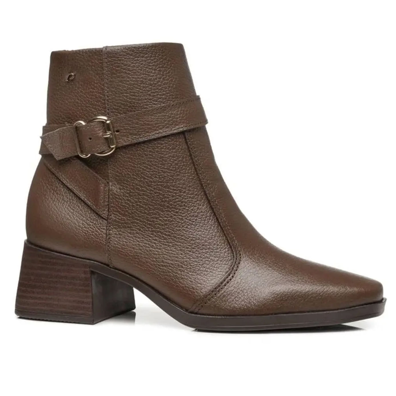 Bota Pegada Ankle Boot Stretch Lizard Feminina Pinhão | Oscar