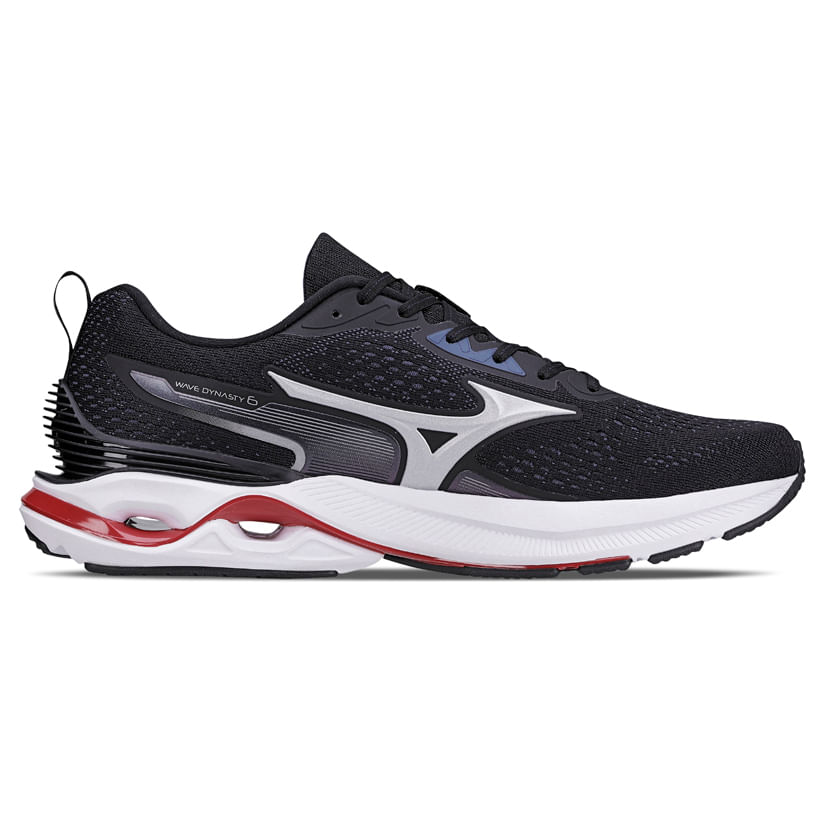 Tênis Mizuno Wave Dynasty 6 Masculino Preto | Paquetá Esportes