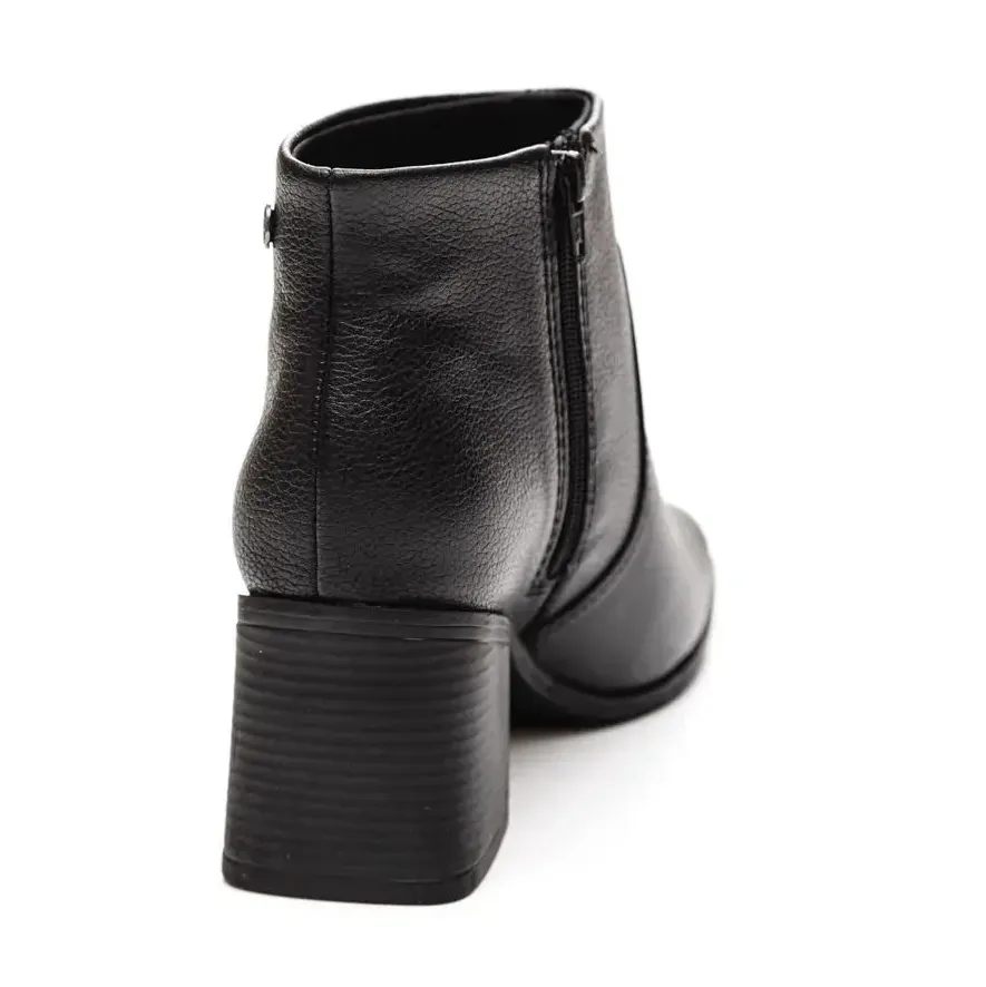 Bota Bottero Ravena Block Feminina Preta Cano Curto Salto Bloco | Oscar